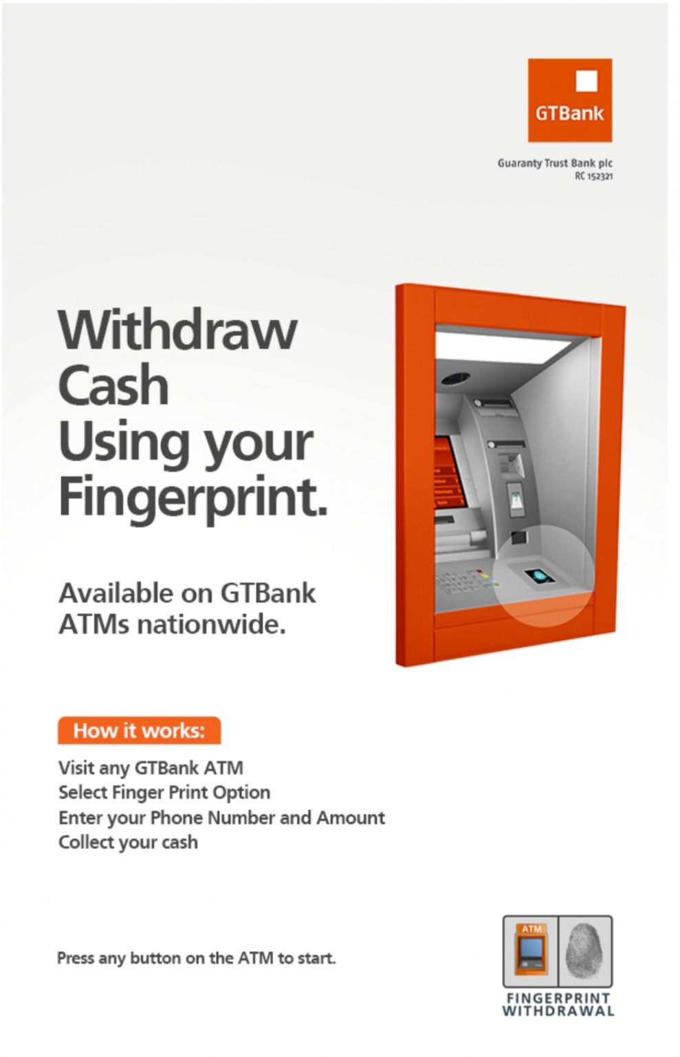 GTB Introduces Fingerprint Withdrawals At Their ATM | MYREGISTRYWEDDING